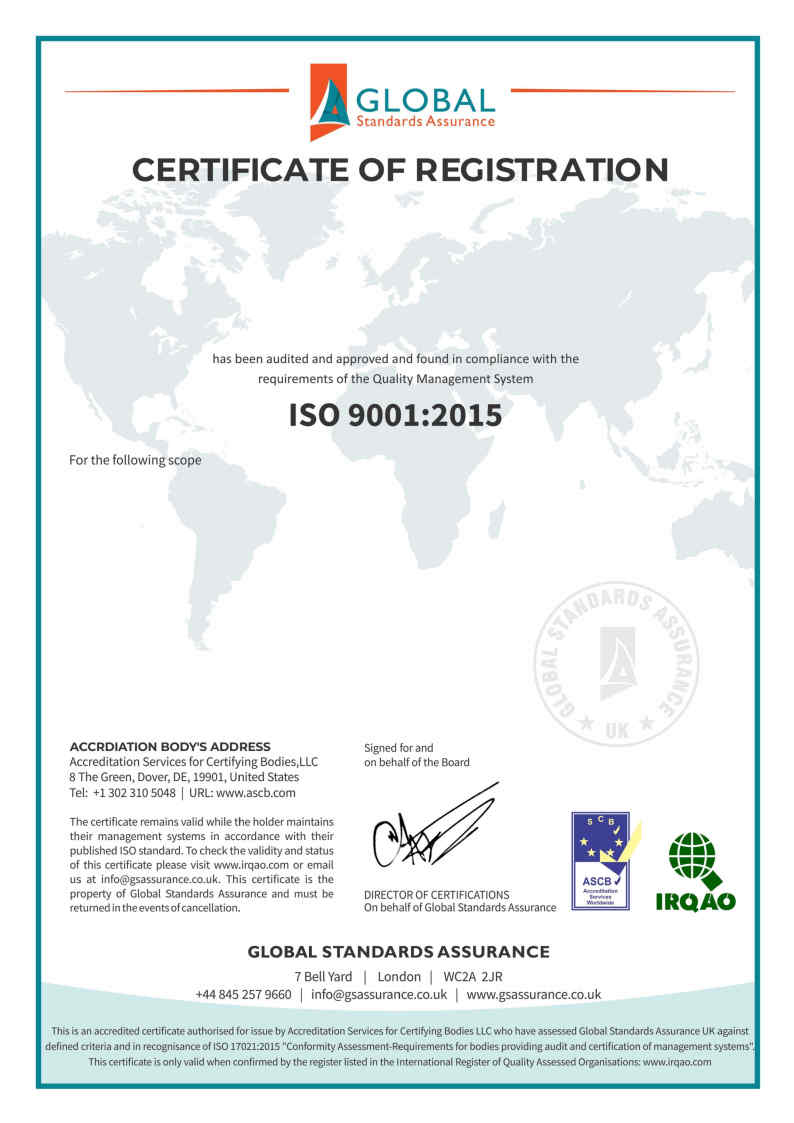 Certifications – Quest Textiles